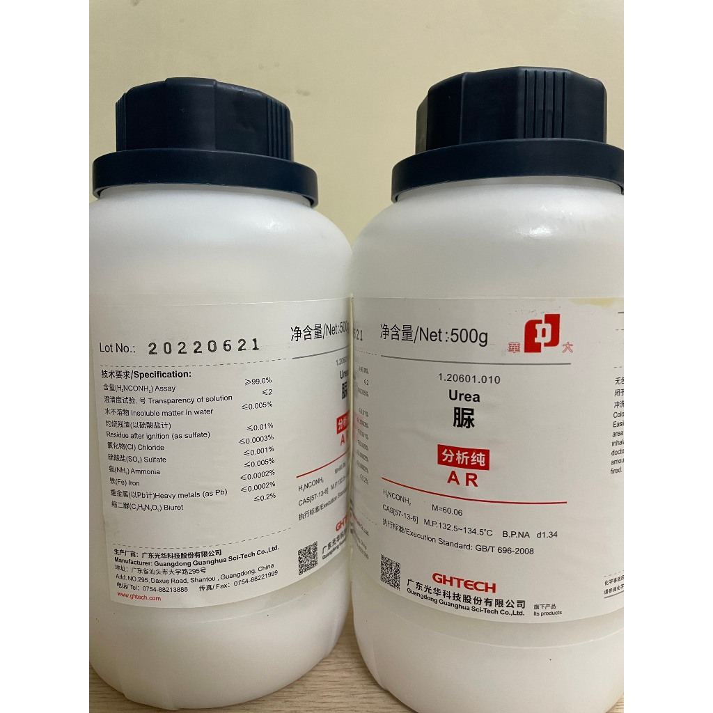Hoá chất Urea, Ure - CH4N2O - CAS 57-13-6 - Lọ 500g , hóa chất thí ...