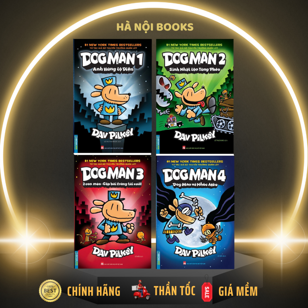 Sách - Bộ truyện tranh màu DOG MAN (trọn bộ 4 cuốn) - MT | Shopee Việt Nam