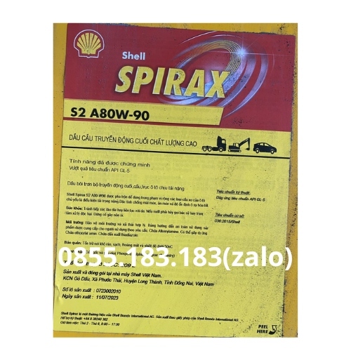 Shell Spirax S2 G90 G140 Dầu cầu hộp số chính hãng giá tốt xô 20L phuy ...