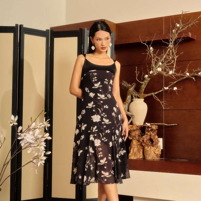 Graphé - MICHELLE dress/Đầm voan hoa sát tay | Shopee Việt Nam