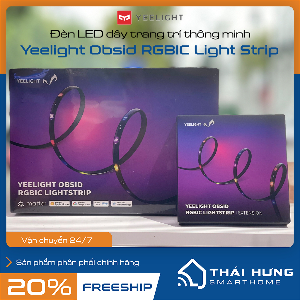 [NEW 2024] Đèn led dây trang trí thông minh Yeelight Obsid RGBIC, hỗ trợ Matter, Homekit, hàng ...