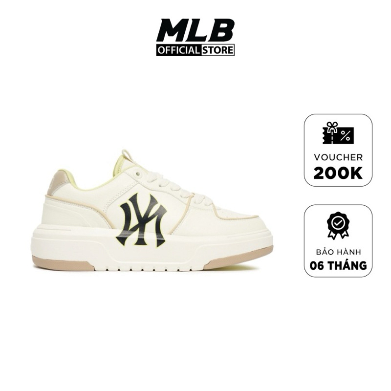 [ CHÍNH HÃNG ] Giày MLB Chunky Liner White Brown "3ASXCA12N-50BGS" | Shopee Việt Nam