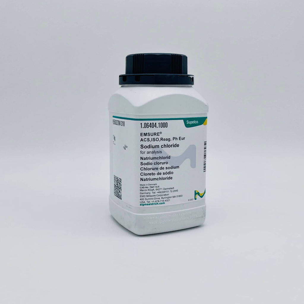 Hóa chất Sodium chloride for analysis EMSURE ACS,ISO,Reag. Ph Eur (Chai ...