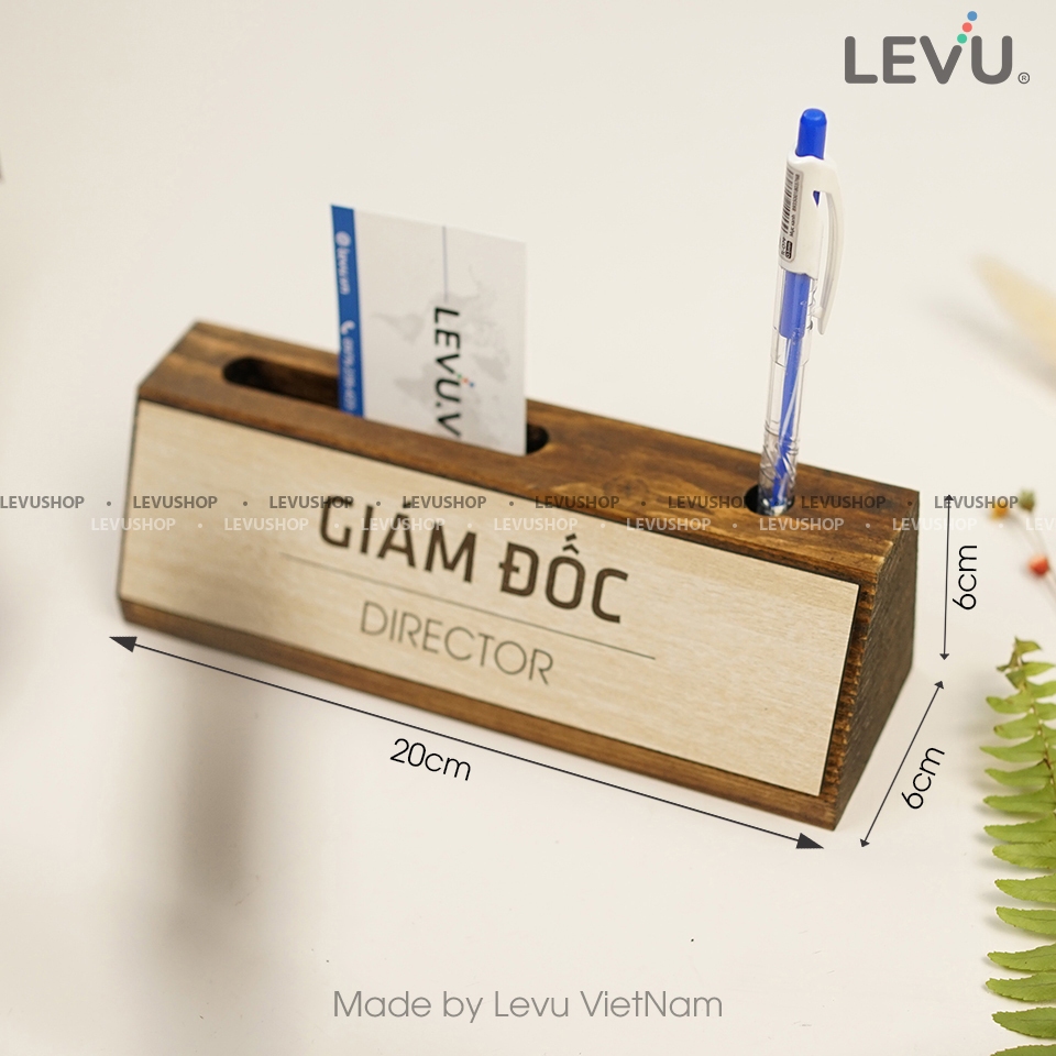Biển chức danh để bàn khắc tên, bảng gỗ để bàn chức danh có ngăn để ...