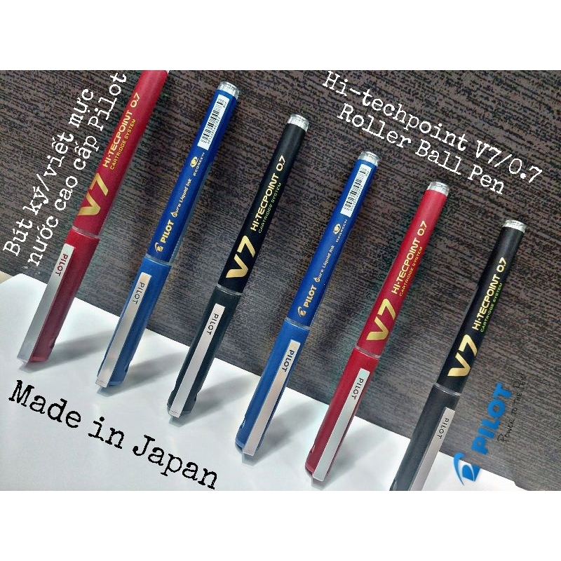 Bút ký &viết mực nước cao cấp Pilot (Hi-techpoint )-V7/0.7mm. Made in ...