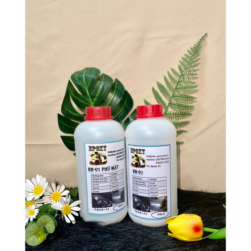 Bộ 3-4kg KG Keo Epoxy Resin 01 Hàn Quốc Thoát bọt tốt, bóng cao chuyên ...