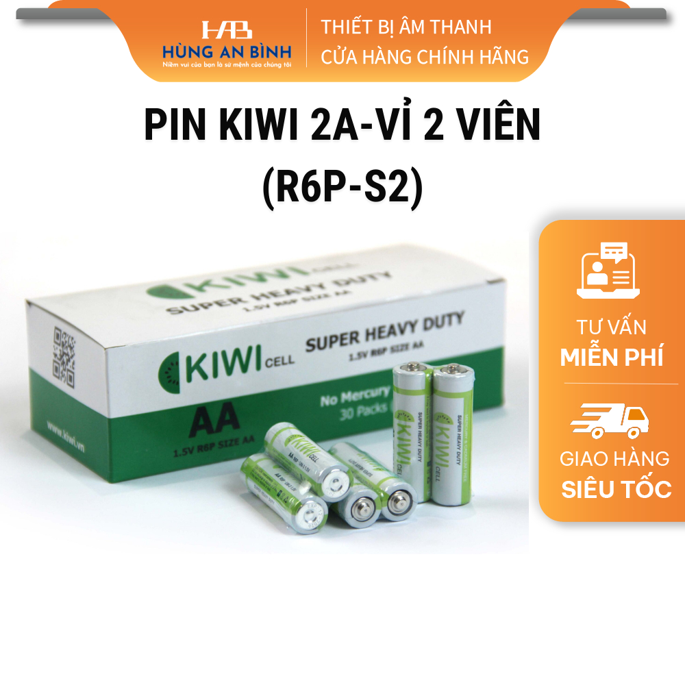 Pin KIWI 2A - Vĩ 2 viên (R6p-S2) Điện Thế 1.5 V Hiệu Năng Cao | Shopee ...