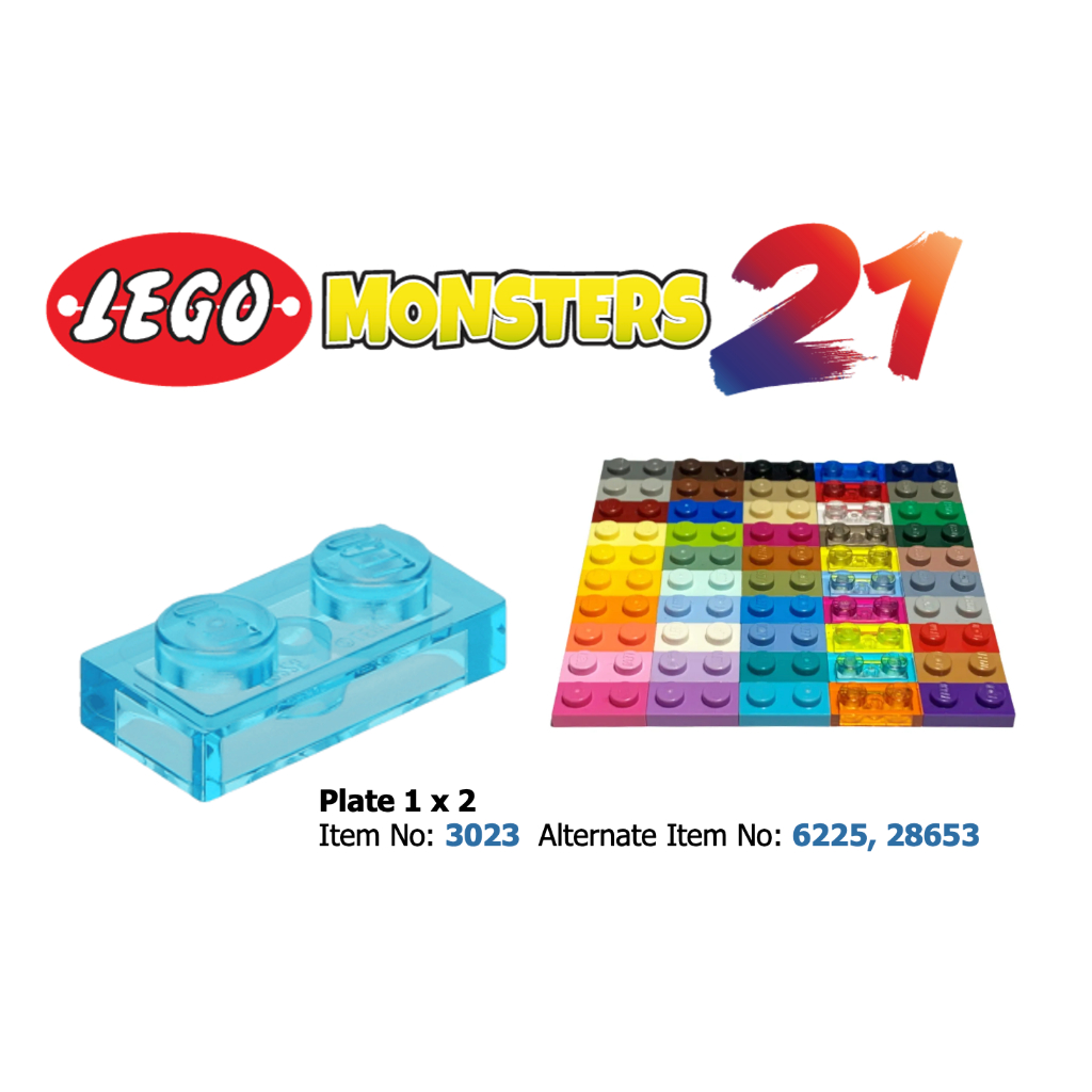 [1 chi tiết], chính hãng, gạch 1 x 2 ( trong suốt/nhiều màu)- ID 3023 ...