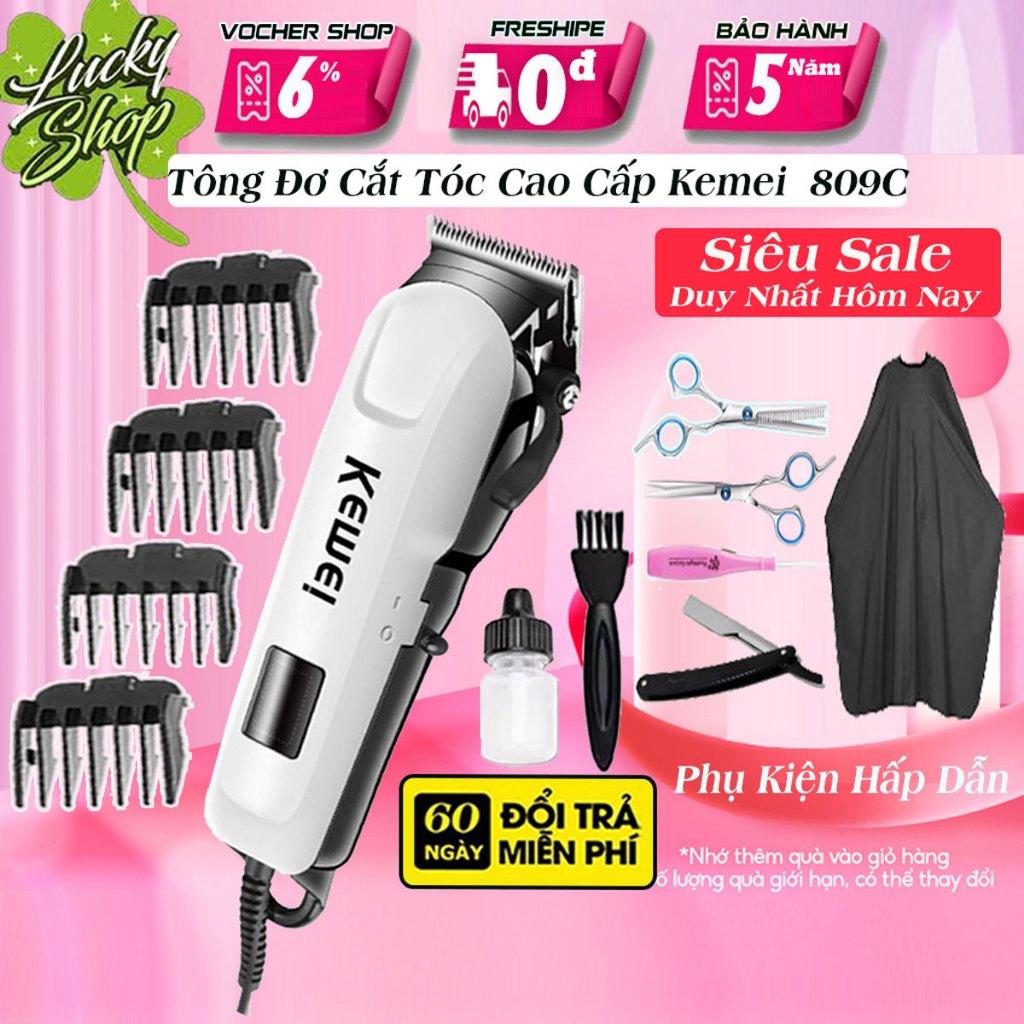 Tông Đơ, Tăng Đơ Cắt Tóc Có Dây Kemei Km 809C, Máy Hớt Tóc Gia Đình ...