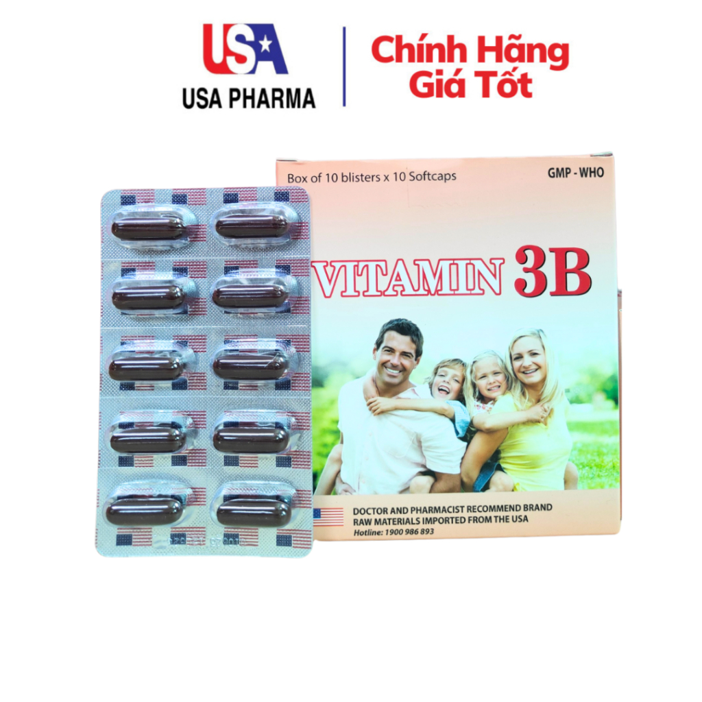 Vitamin 3B Bổ sung vitamin B1, B6, B12 Hỗ trợ tăng cường sức khỏe - Hộp 100 viên | Shopee Việt Nam