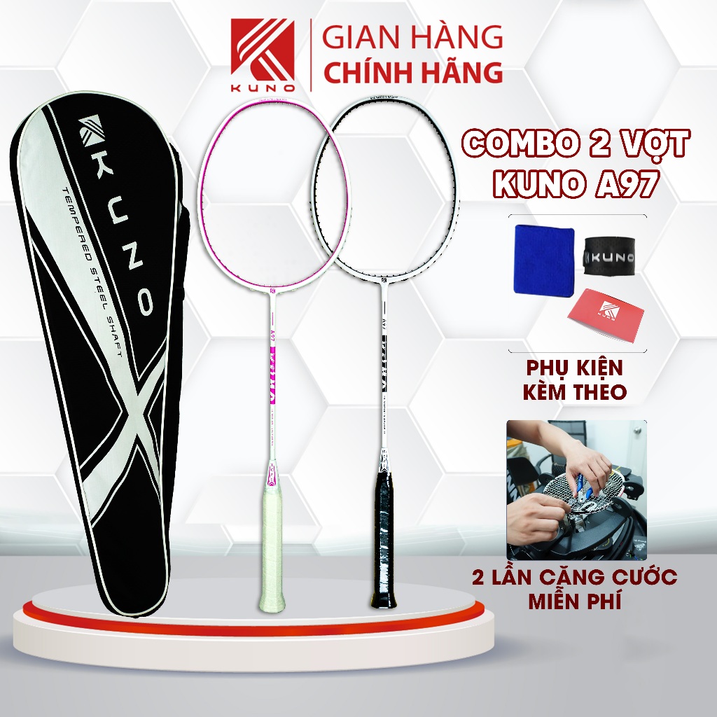 ComBo 2 Cây Vợt Cầu Lông KUNO A97, 4U Công Thủ Toàn Diện 82G Siêu Nhẹ ...