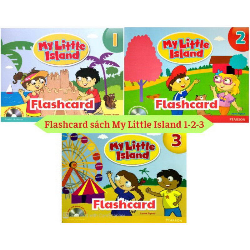 Bộ thẻ học flashcard giáo trình tiếng anh My Little Island 1,2,3 ép ...