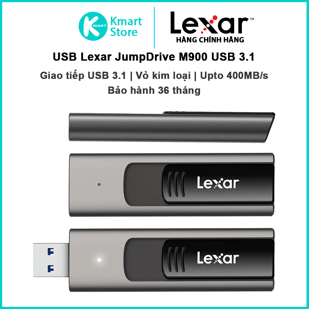 USB 3.1 Lexar JumpDrive M900 | Tốc độ truyền tải Upto 400MB/s | Vỏ kim ...