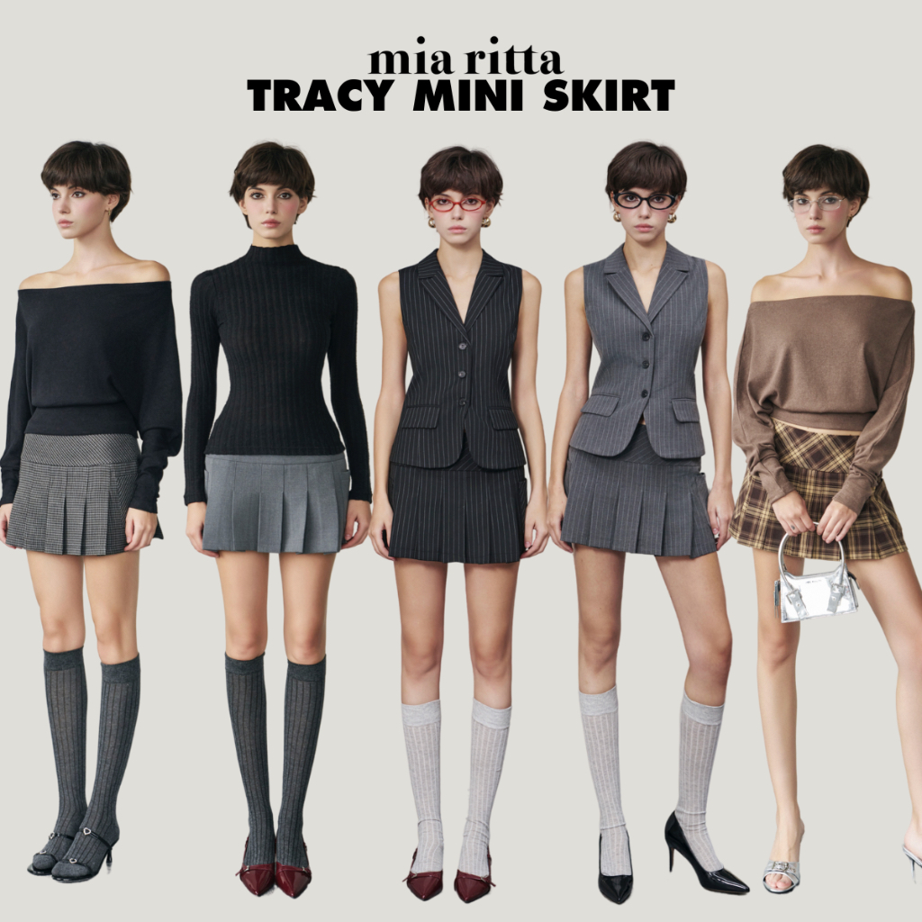 Chân váy xếp li Tracy Mini Skirt Mia Ritta V1073 - Chân váy ngắn cạp ...