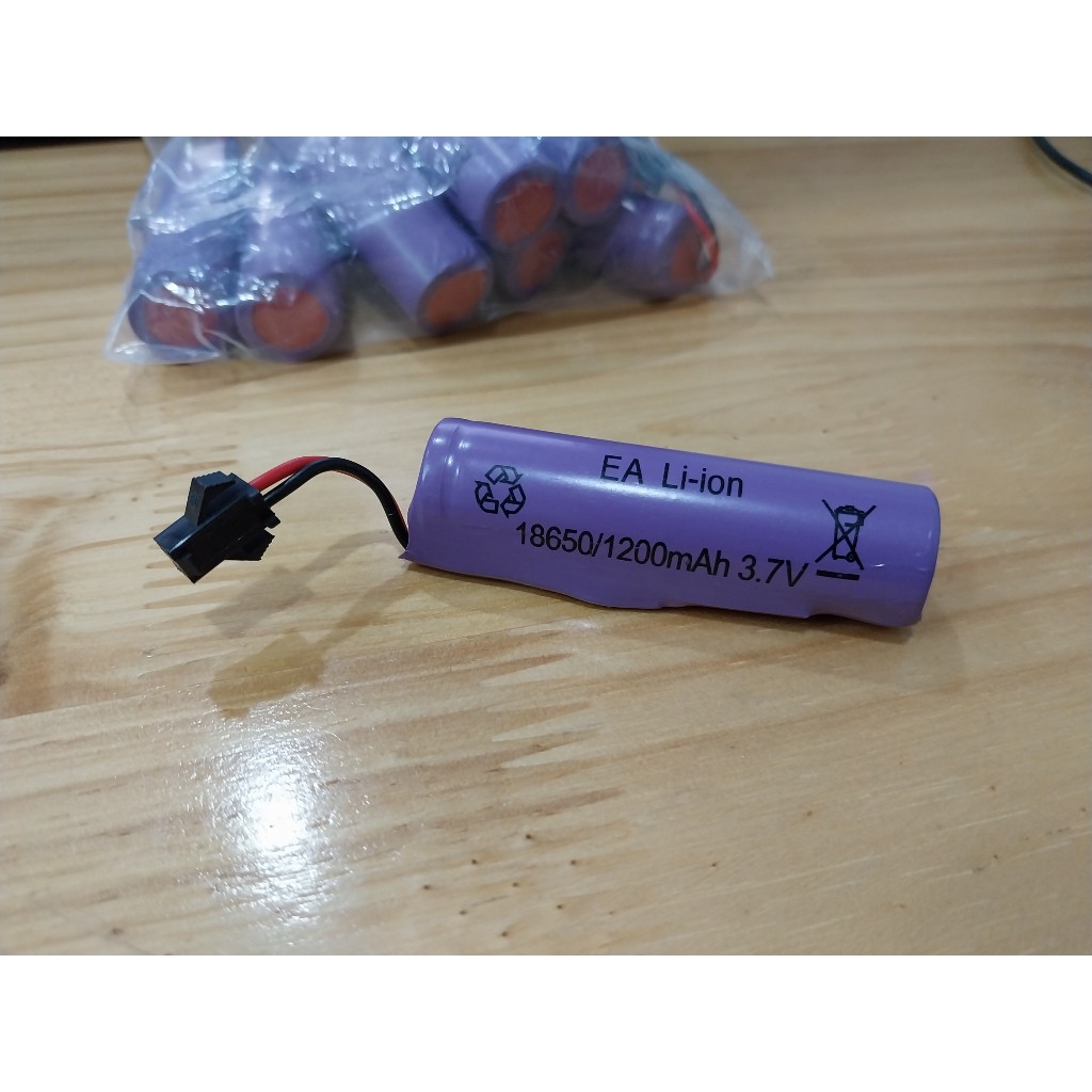 Pin lion 18650 3.7v 1200mah jack sm2p hình trụ tròn dùng cho máy bay ,ô ...