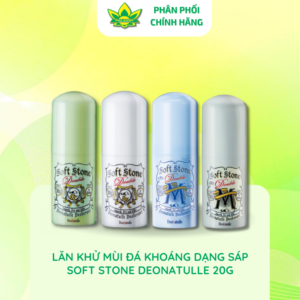 [Hàng chính hãng] Lăn khử mùi đá khoáng dạng sáp Soft Stone Deonatulle ...