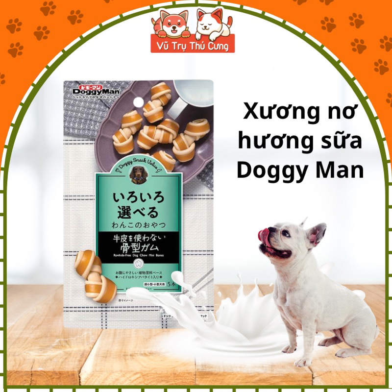Snack cho Chó dạng Xương nơ hương sữa DoggyMan Nhật Bản (5 cây ...