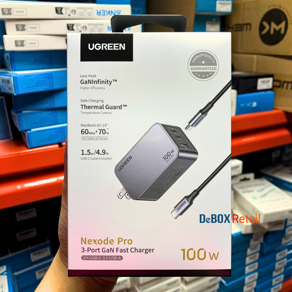 Bộ sạc nhanh NexodeGaN Pro 100W UGREEN X757 - 25873 | Sạc nhanh đồng thời 3 Cổng | Samsung PPS ...
