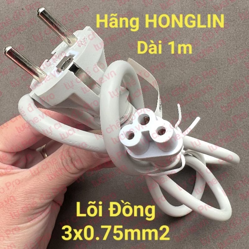 Dây nguồn AC hãng I-sheng/Honglin/Linetek, phích 2chân tròn, giắc nguồn ...