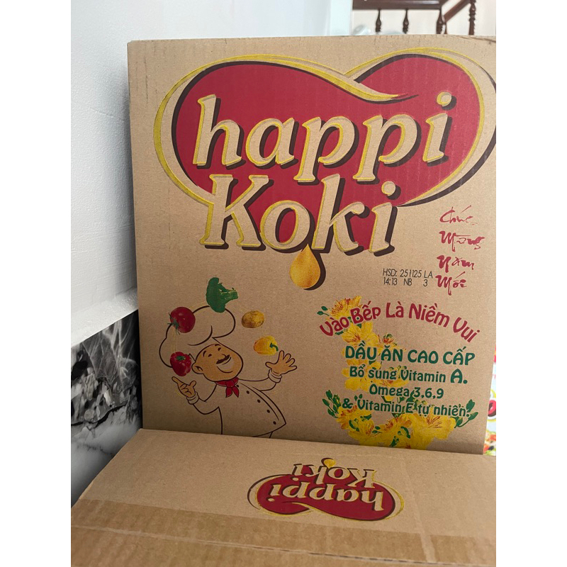 Dầu ăn happi koki chai 1 lít. Thùng 12 chai. | Shopee Việt Nam