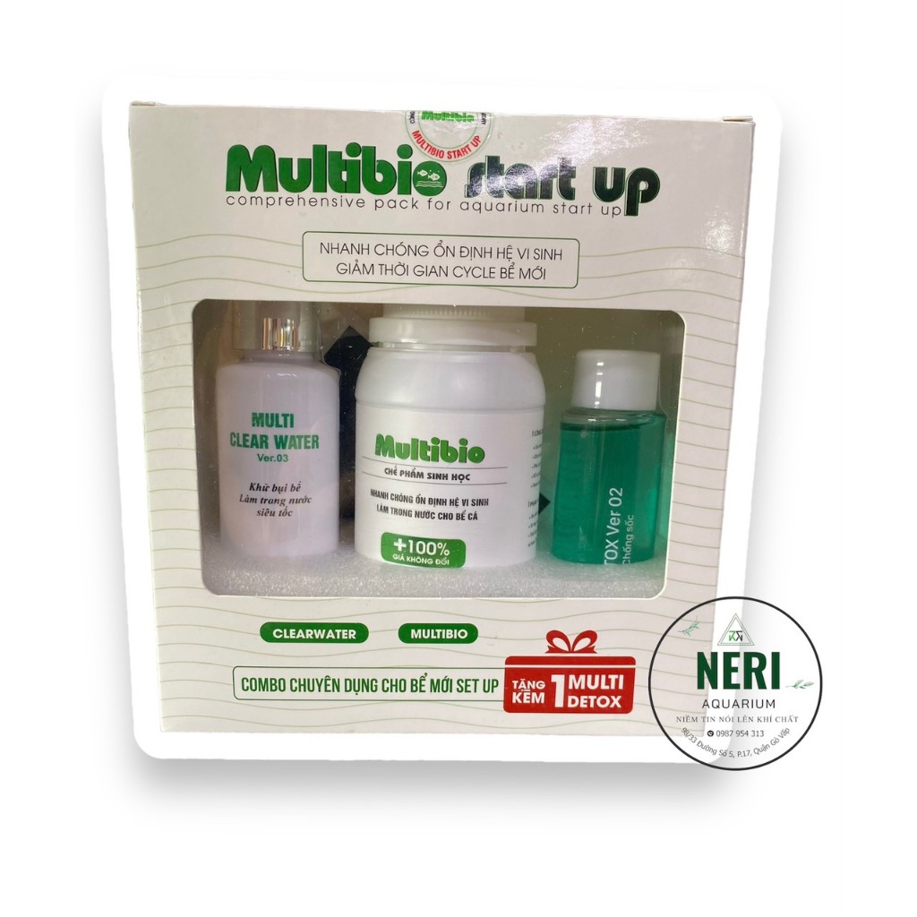 Bộ Vi Sinh Multibio Start Up - multi bio combo xử lý nước cho bể thuỷ sinh cá cảnh mới startup ...