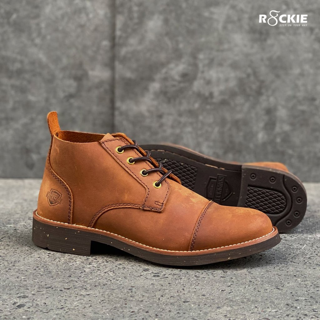 Giày Boot da nam - giày cổ lửng - BM Chukka Trench boots - da bò thật ...