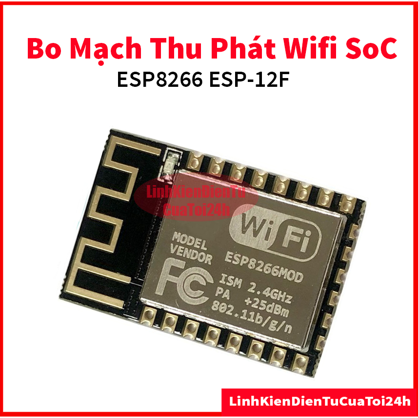 Bo Mạch Thu Phát Wifi SoC ESP8266 ESP-12F (ESP8266MOD WiFi Module) | Shopee Việt Nam