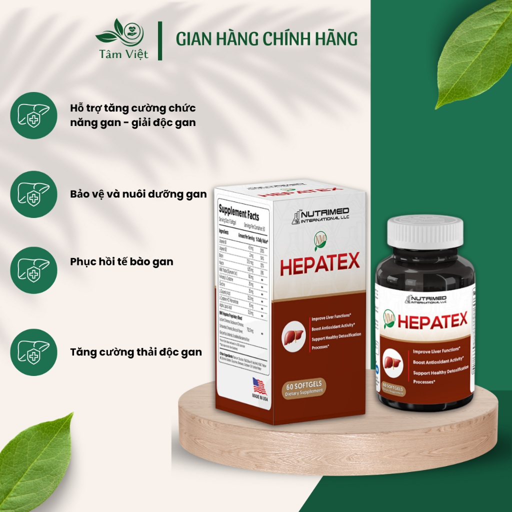 Viên uống hỗ trợ tăng cường chức năng gan NMI – HEPATEX an toàn, hiệu ...