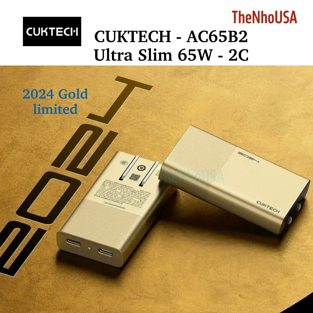 Củ sạc nhanh Cuktech Ultra Slim 65W 2 cổng type C AC65B2 PD PPS QC4+ | Shopee Việt Nam