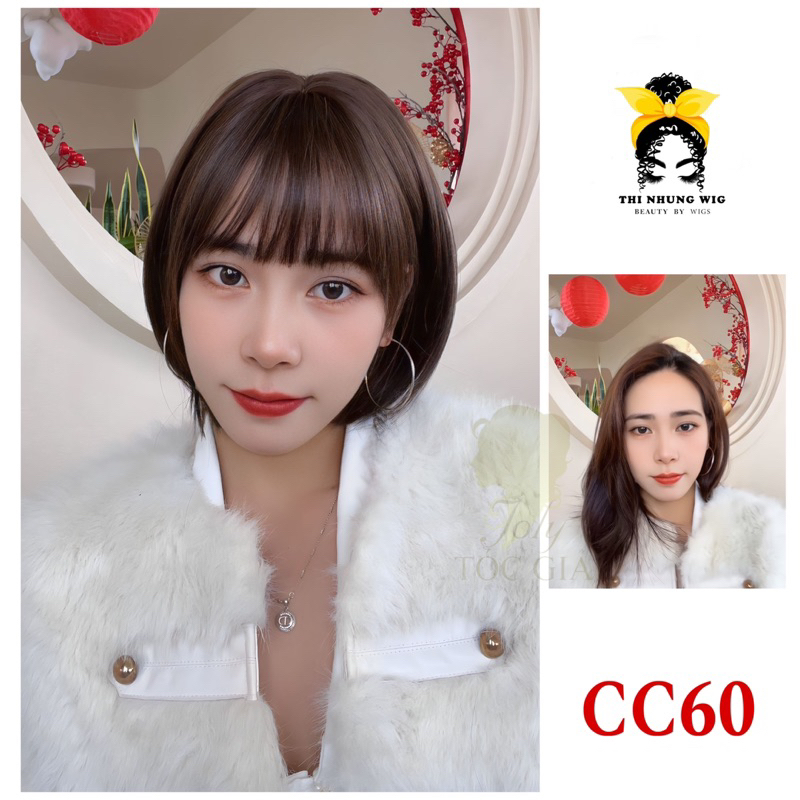 [CC60] Tóc Bộ Vic Màu Socola - Tóc Giả Nữ Dệt Kim Cao Cấp - Tóc Dệt Kim ...