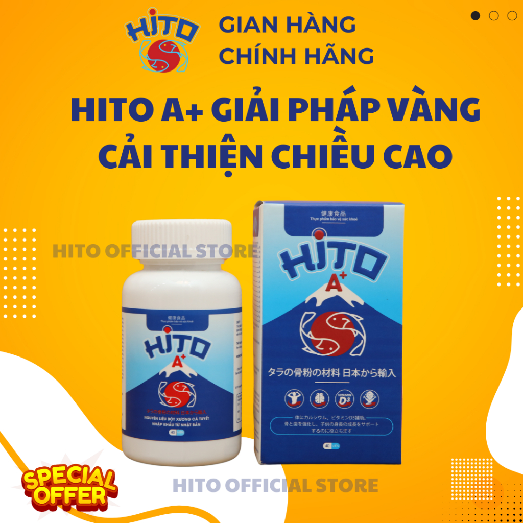Viên uống Hito A+ - Bổ sung Canxi hữu cơ, cải thiện chiều cao | Shopee ...