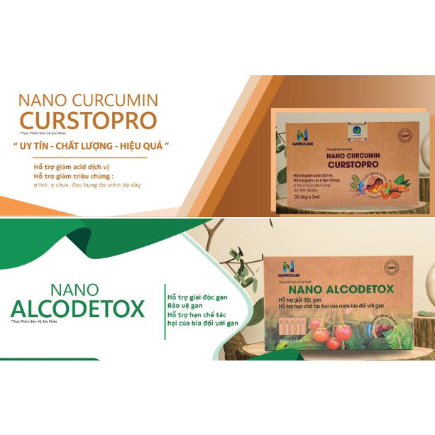 Combo BVSK Gan và Dạ dày Nano AlcoDetox & Nano Curcumin Curstopro | Shopee Việt Nam
