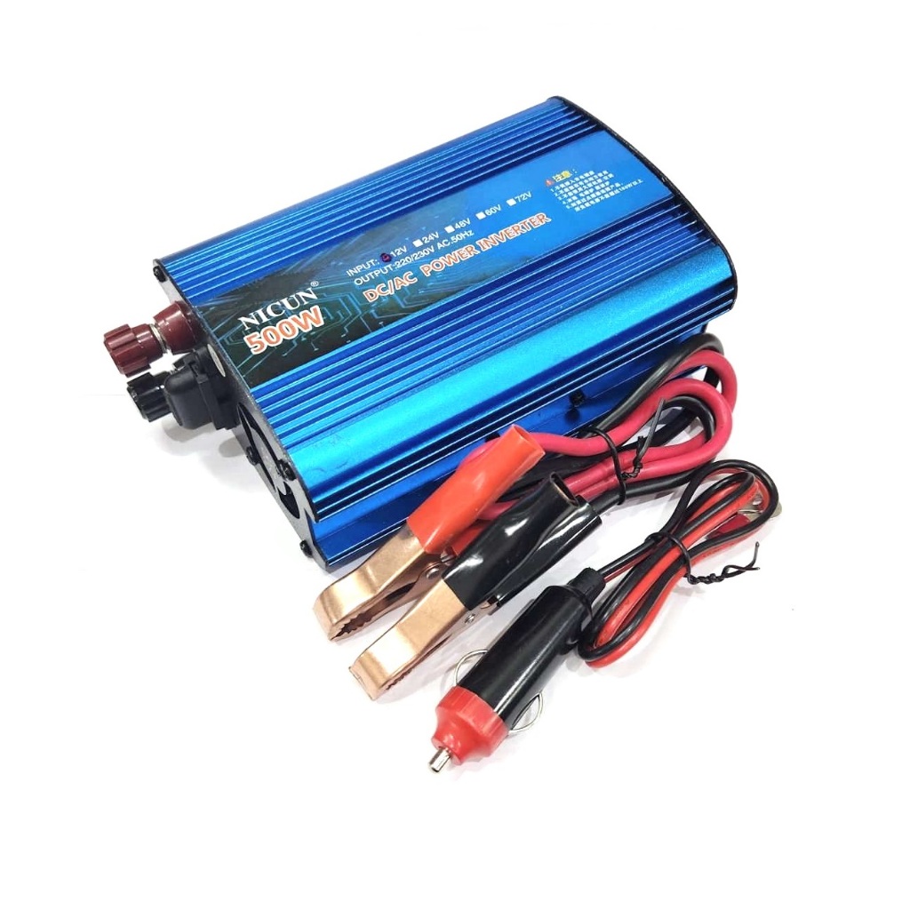 Bộ Chuyển Đổi Điện Inverter 12V DC Lên 220V-500W | Shopee Việt Nam