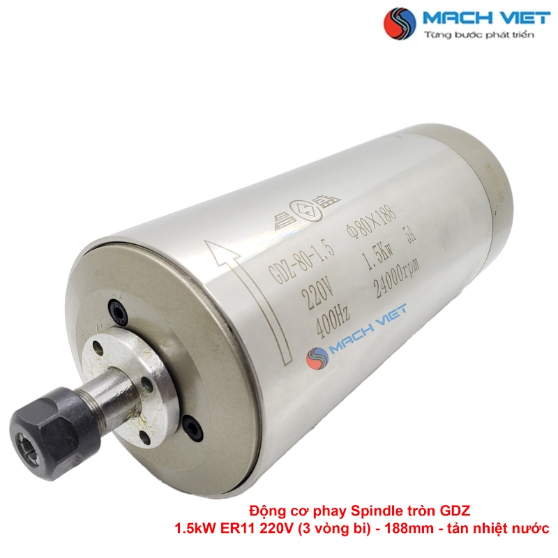 Động cơ phay Spindle GDZ 1.5kW ER11/ER16 - tản nhiệt Nước hoặc Gió ...