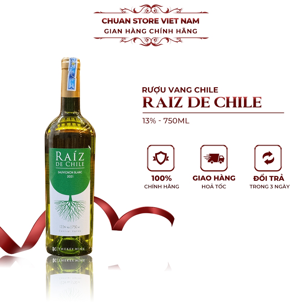 Rượu vang Chile trắng thượng hạng Raiz De Chile Sauvignon Blanc 13% ...