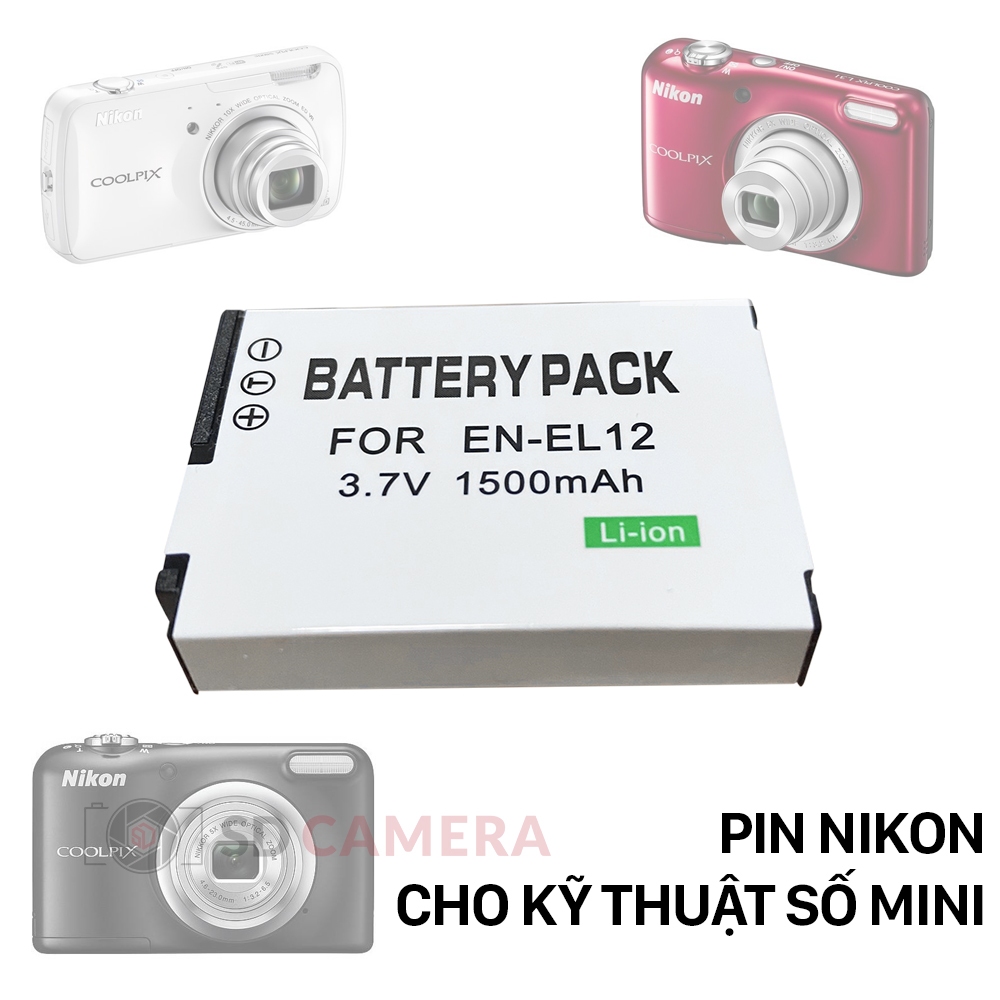 Pin EN-EL12 cho Nikon A900 AW100S P300 P330 P310 S710 S9600... Pin EN ...