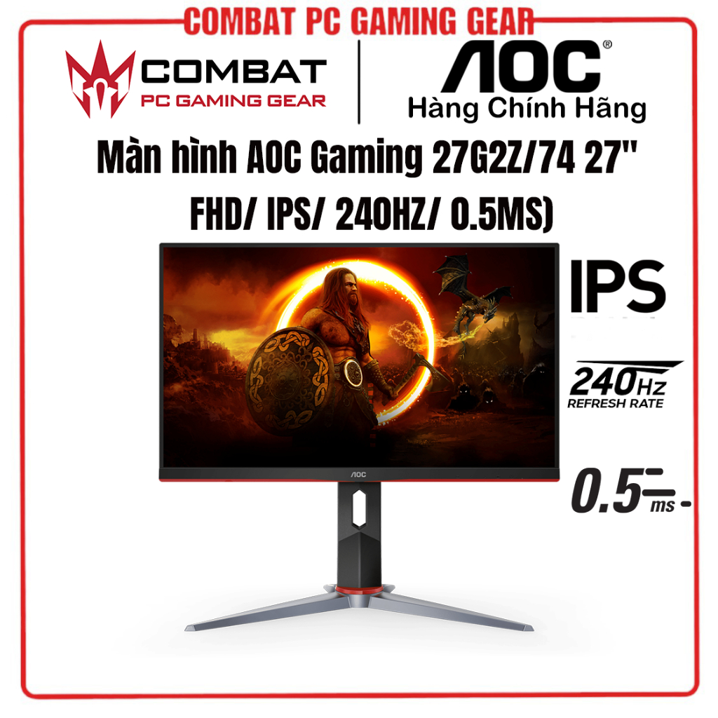 [HOT] Màn hình AOC Gaming 27G2Z/74 (27" FHD/ IPS/ 240HZ/ 0.5MS/ FreeSync Premium/ HDR 400) Hàng ...