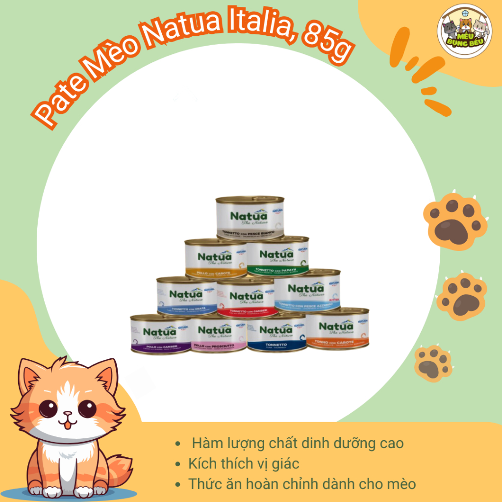 Pate Mèo Natua Italia vị Cá Ngừ Mix Vị, lon 85g | Shopee Việt Nam