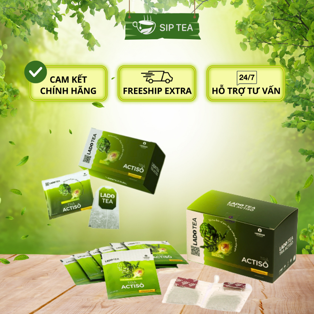 Trà Atiso túi lọc LADOPHAR thảo mộc giải độc thanh lọc cơ thể tăng cường chức năng gan (Túi 20 ...