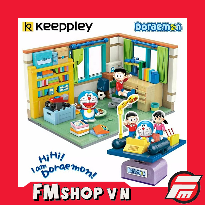 [FMSHOPVN] MÔ HÌNH LEGO LẮP RÁP KEEPPLEY DORAEMON - PHÒNG NOBITA ...