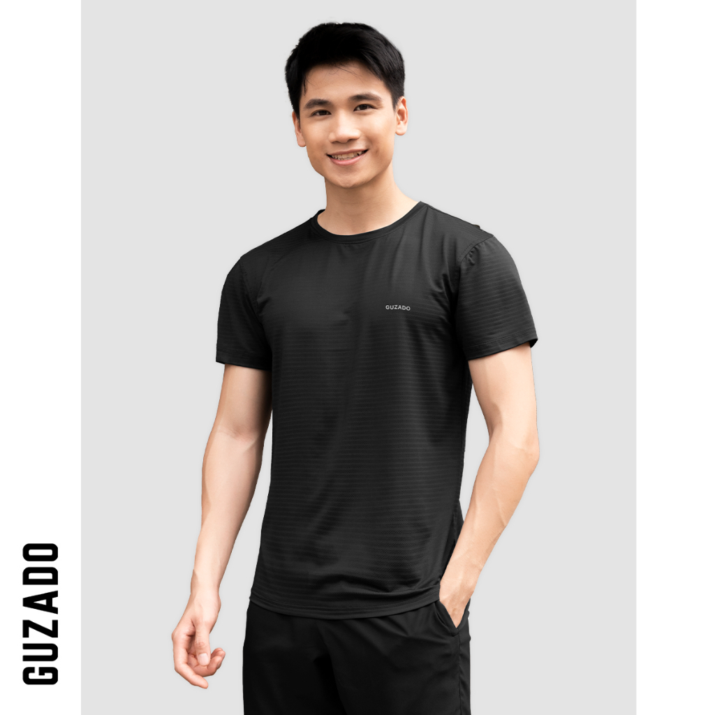 Áo thun thể thao nam Guzado chất coolmax thể thao mát lạnh thoáng khí ...