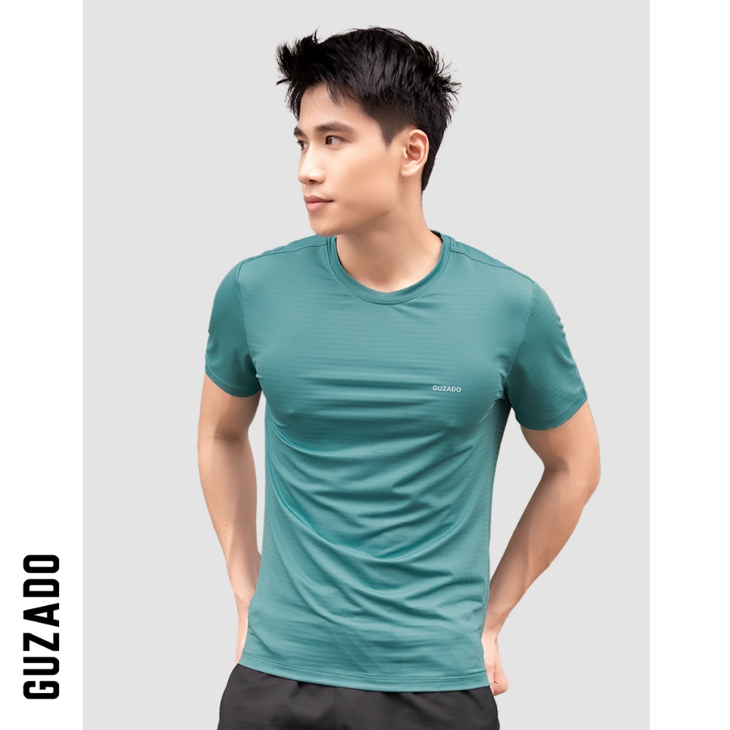 Áo thun thể thao nam Guzado chất coolmax thể thao mát lạnh thoáng khí ...