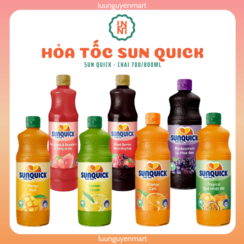 [CHỈ HỎA TỐC] - Siro/ Nước Ép Cô Đặc Sunquick chai 700ml - Đủ các mùi ...