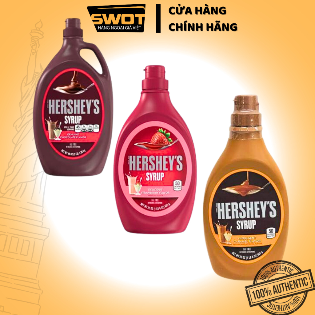 Sốt Syrup Hershey's Chocolate Mỹ, Siro Socola Mỹ cao cấp, nguyên liệu ...