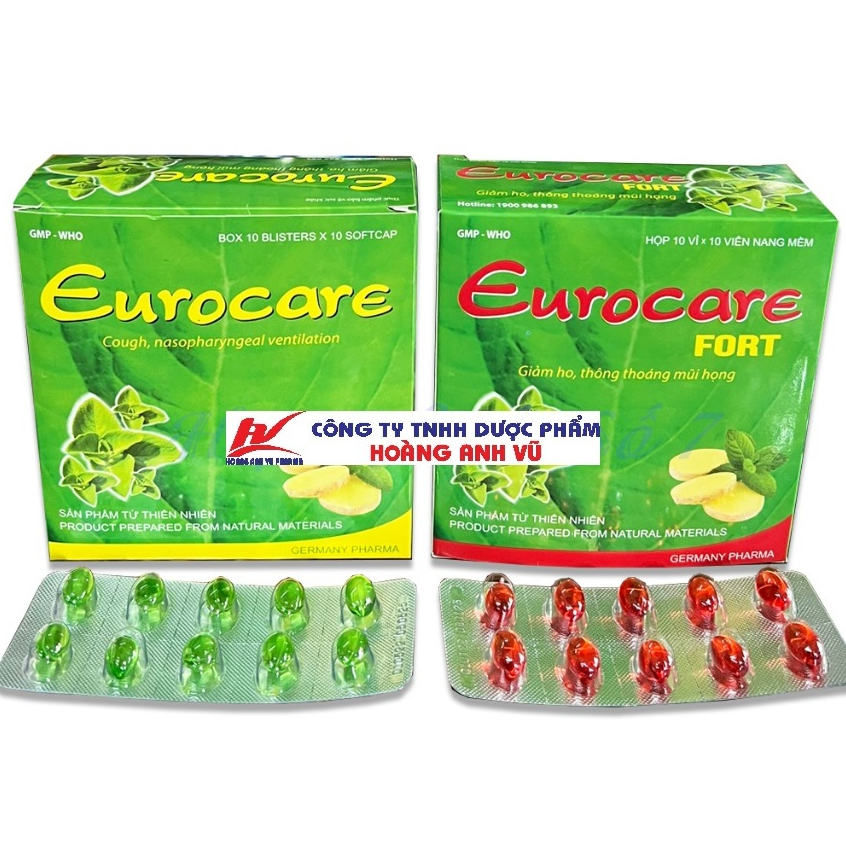 EUROCARE & EUROCARE FORT - VIÊN HO DẦU, GIẢM HO, THÔNG THOÁNG CỔ HỌNG ...