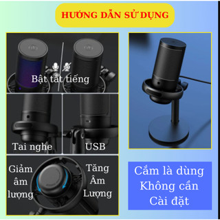 Micro Streaming, Bộ Mic Thu Âm Chuyên Nghiệp ME6S, Có Kẹp Micro, Màng ...