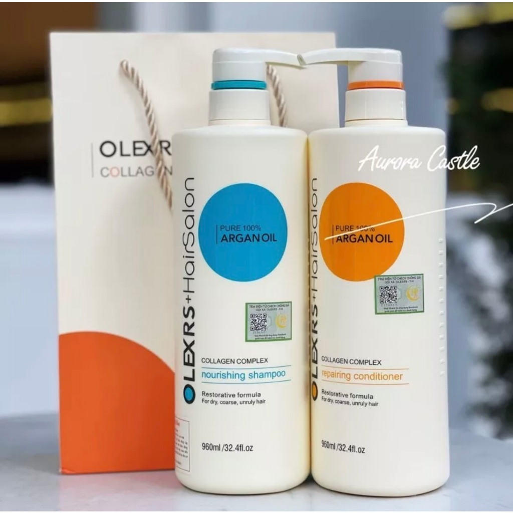 Olexrs Hair Salon - Cặp Dầu Gội Xả Olexrs Hair Salon 960ml/Chai Phục ...
