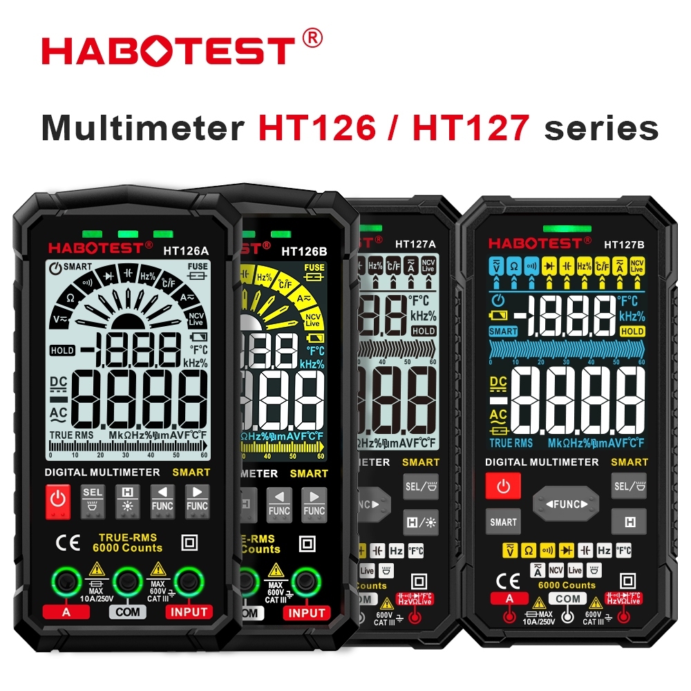 (Bảo hàng 1 năm)HABOTEST HT126/127 Đồng hồ vạn năng kỹ thuật số Phạm vi ...