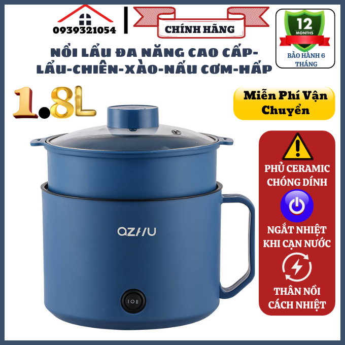 [Freeship-xả kho cắt lỗ] Nồi lẩu điện mini OZHU1.8L chóng dính, Nồi ...