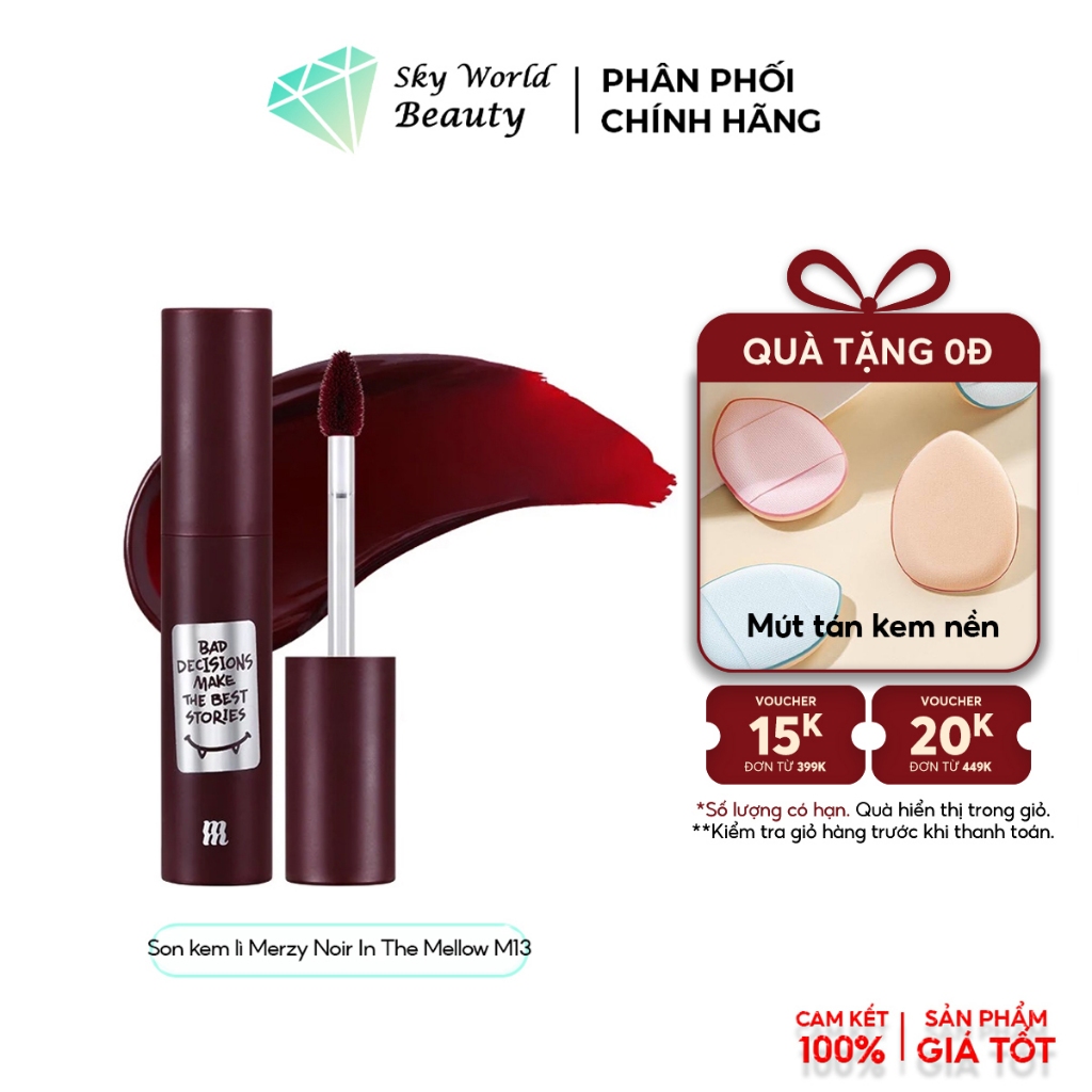 Son Kem Lì Merzy Noir In The Mellow tint M13 Red Edition SKY WORLD ...